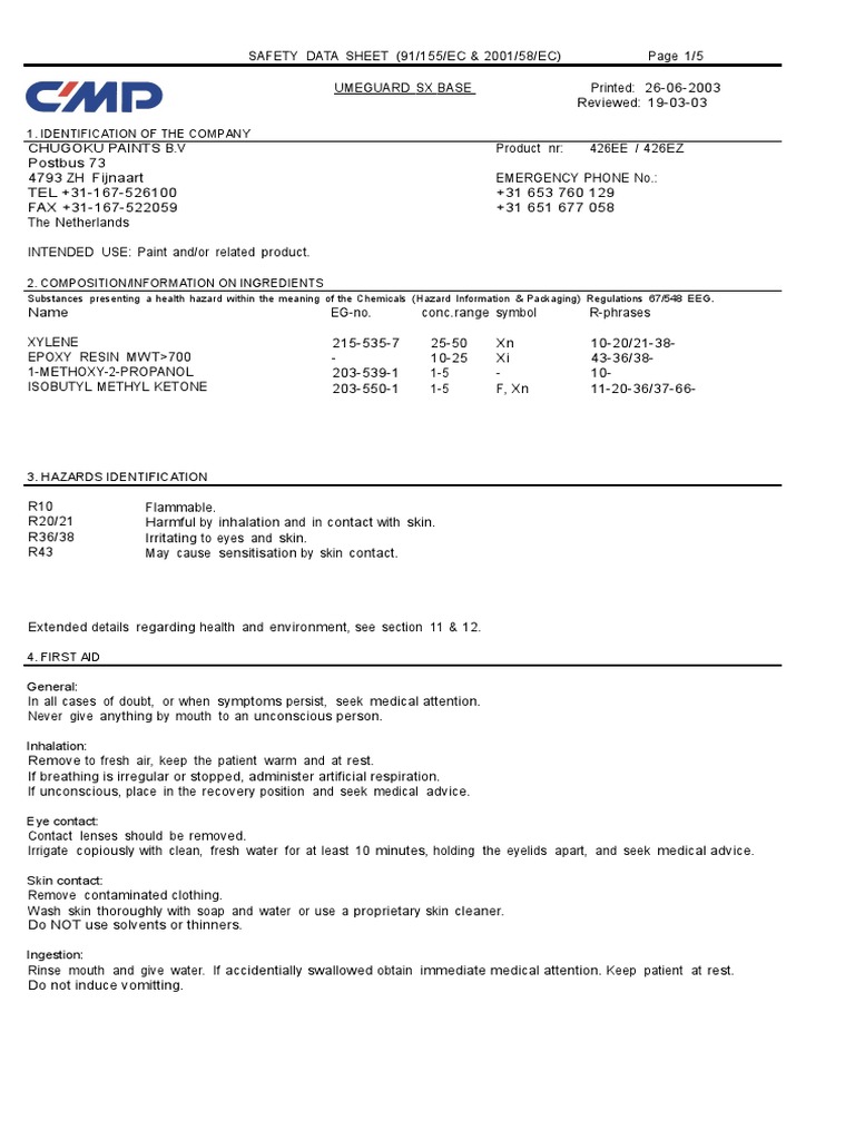 Umeguard Sx | Chemical Substances | Chemistry