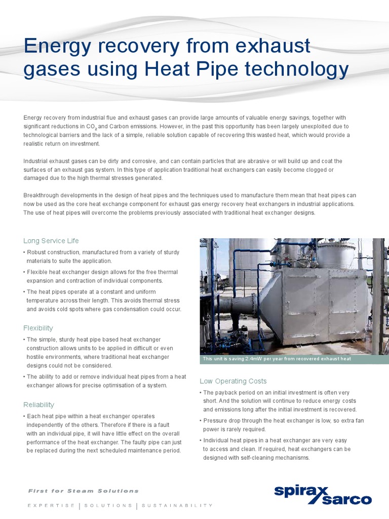 Heat Recovery From Exhaust Gases | PDF | Heat Exchanger | Hvac