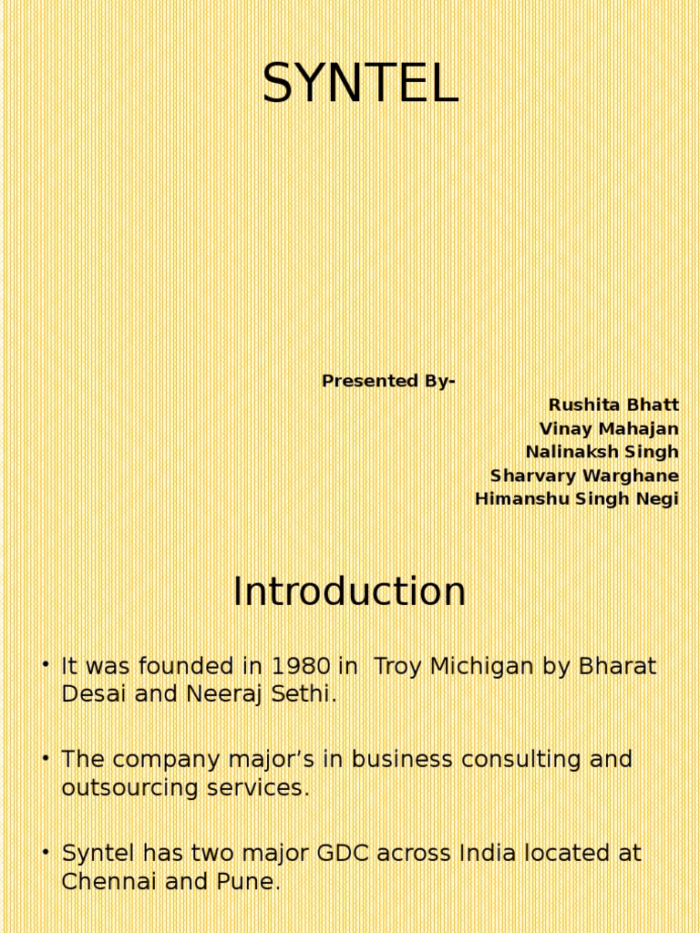 Syntel Overview and Market Position | PDF