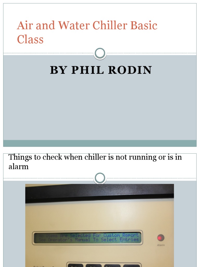 Chiller Troubleshooting Guide | PDF
