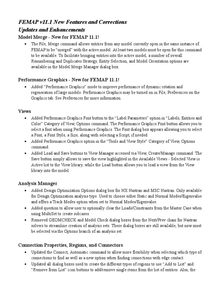 Femap 11.1 New Features | PDF | Icon (Computing) | Button (Computing)