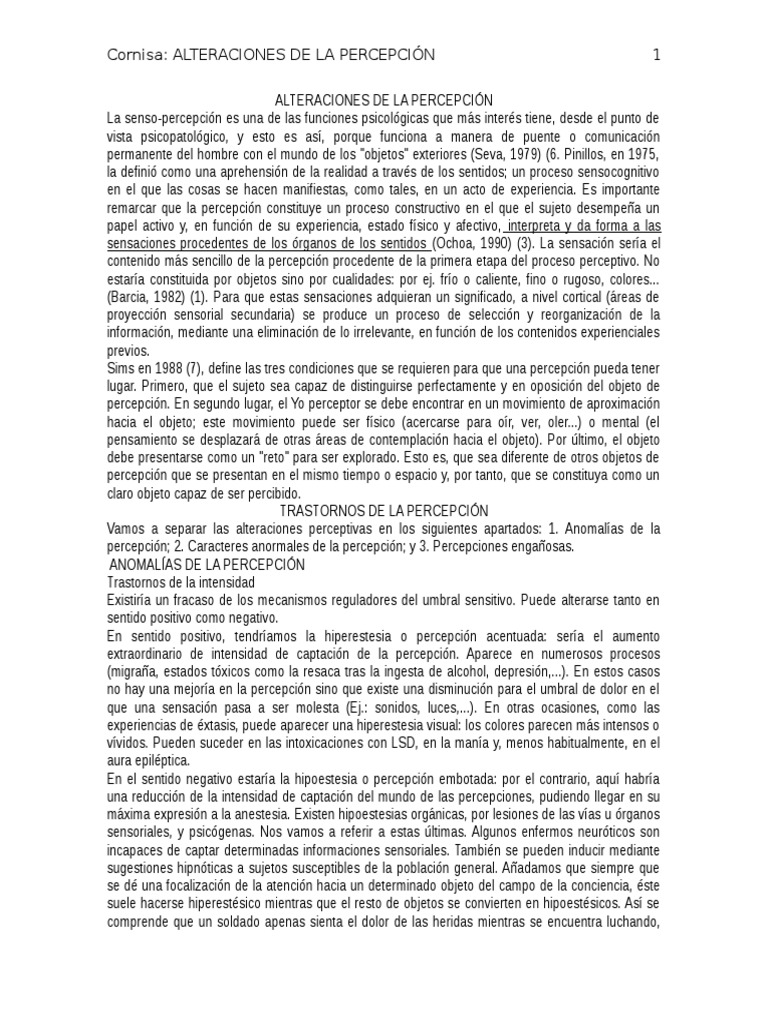 Understanding Distortions in Perception: An Analysis of Altered Sensory ...