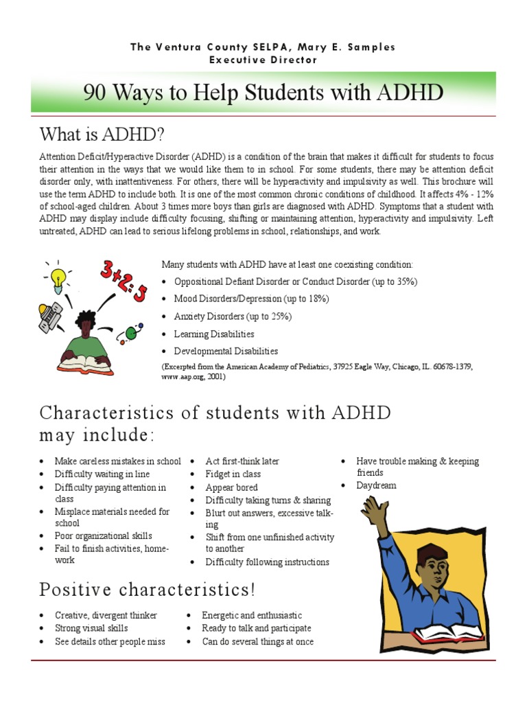 ADHD Brochure | PDF | Individualized Education Program | Attention Deficit Hyperactivity Disorder