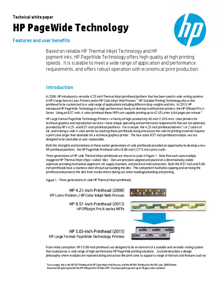 HP Page Wide | PDF | Printer (Computing) | Printing