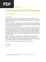 Erasmus Motivation Letter Example | PDF