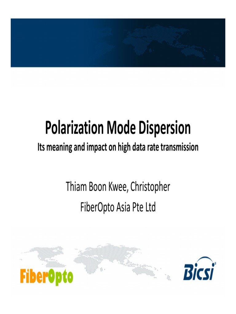 Polarization Mode Dispersion - FibreOpto | PDF | Polarization (Waves ...
