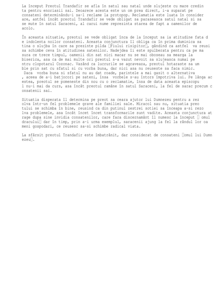 Rezumat Popa Tanda | PDF