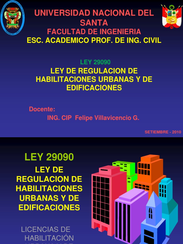 Ley 29090 PDF | PDF | Arquitecto | Propiedad