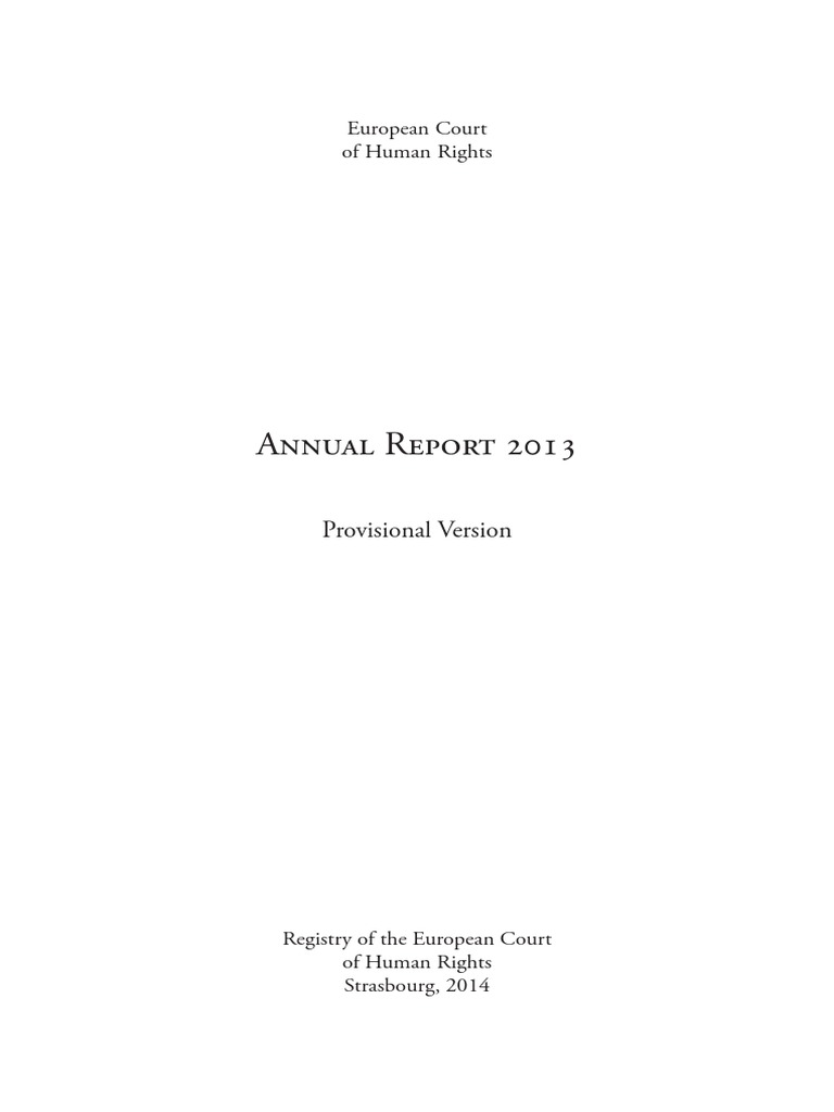 Echr 2013 | PDF | Treaty | European Union