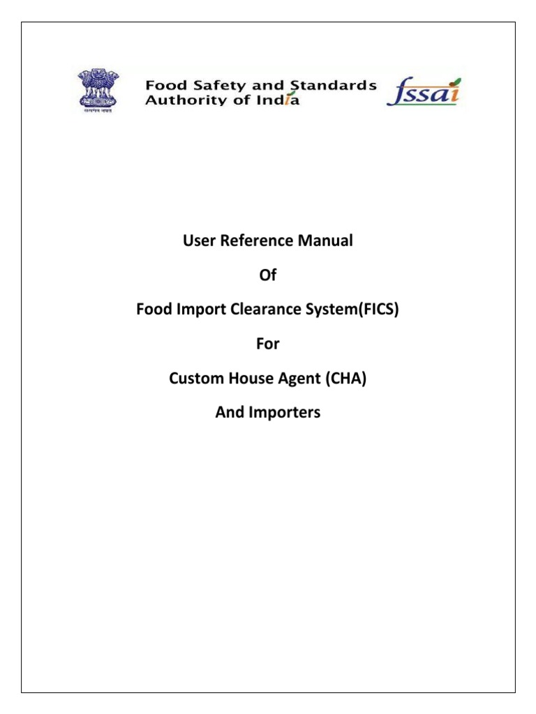 FICS User Manual for CHA & Importers | PDF | Public Key Certificate ...
