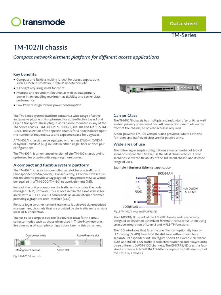 Ds Tm-102 II Chassis A | PDF | Wavelength Division Multiplexing | Amplifier