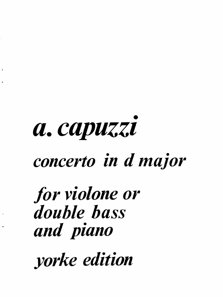 Capuzzi - Concerto | PDF | Travel | Classics