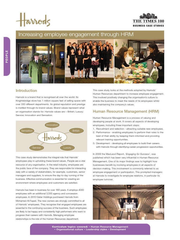 Harrods CASE | PDF | Leadership | Employment