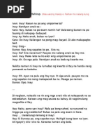 Script For Filipino Roleplay 1 | PDF