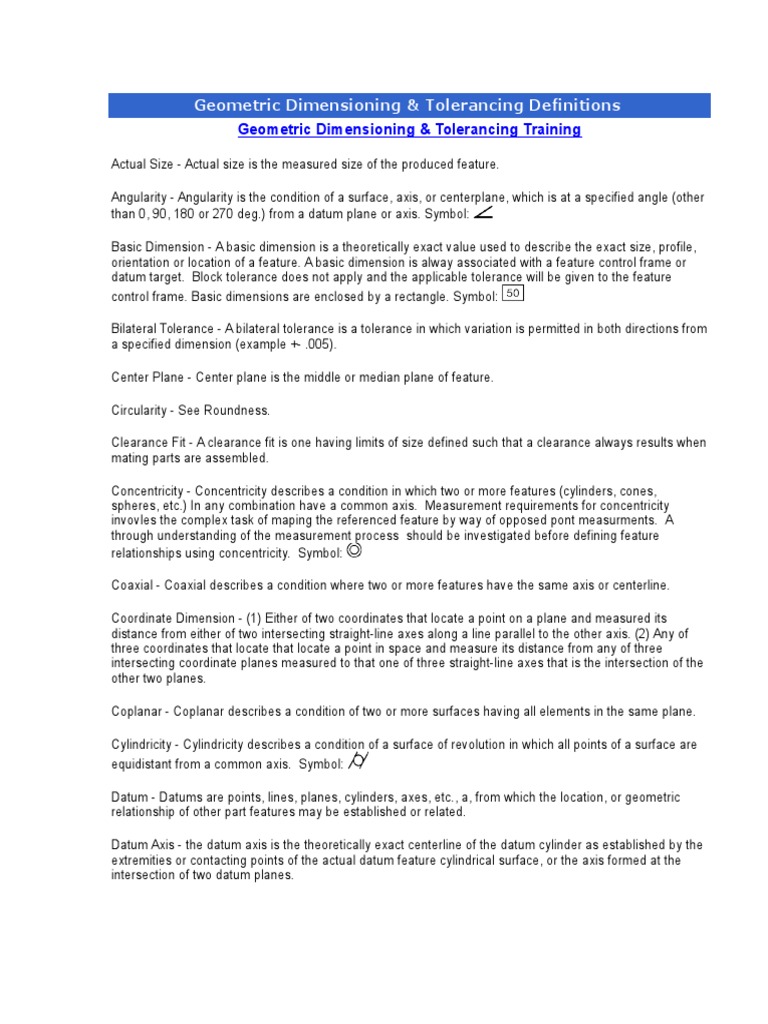 Geometric Dimensioning & Tolerancing Training | PDF | Engineering ...