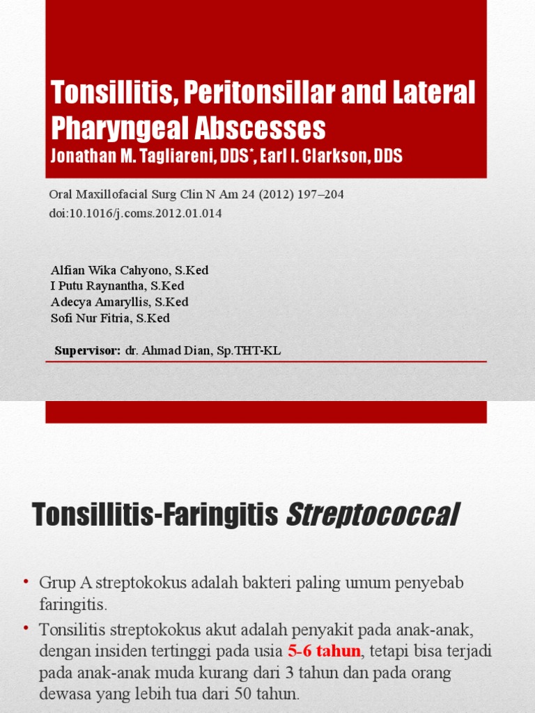 Jurnal THT Sofi - Tonsillitis-Faringitis Streptococcal | PDF