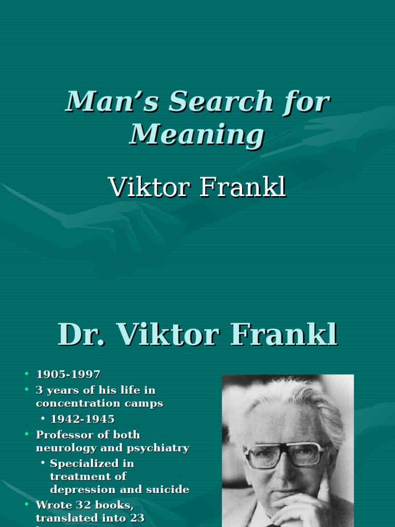 Man's Search For Meaning | PDF