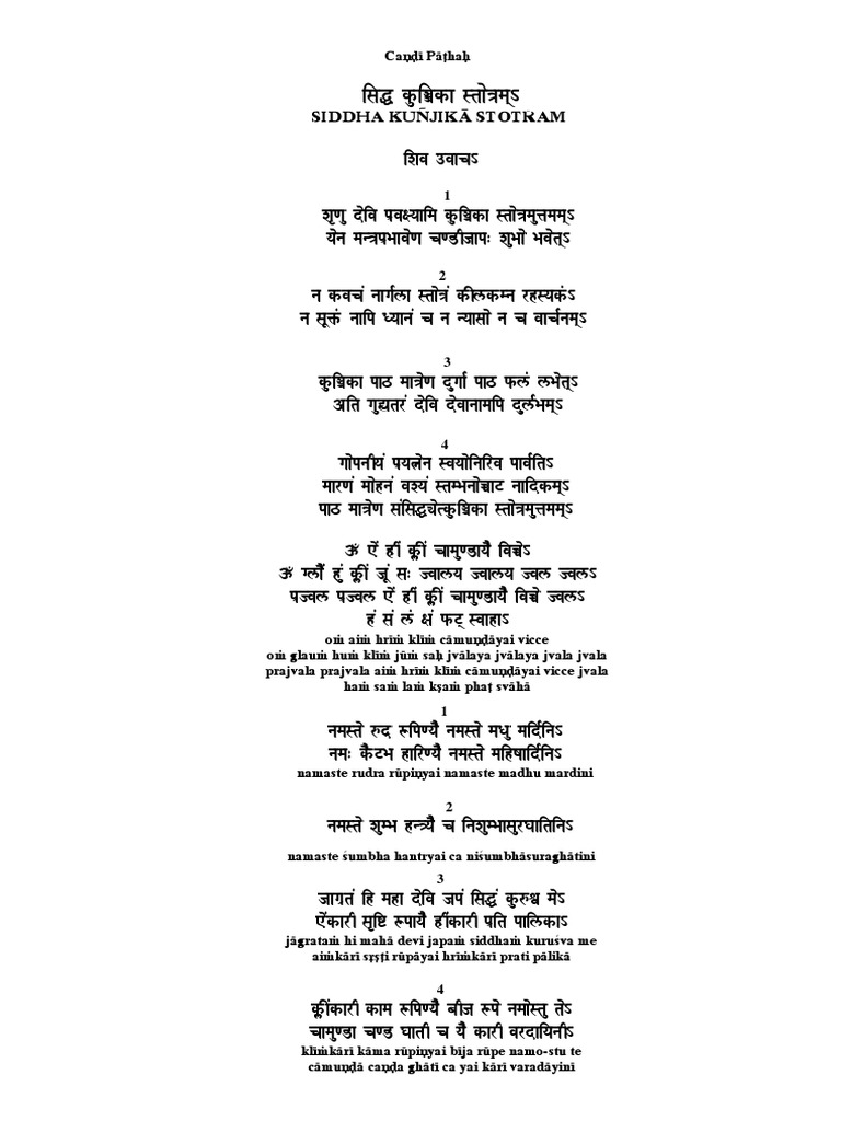 Kunjika Stotram | PDF