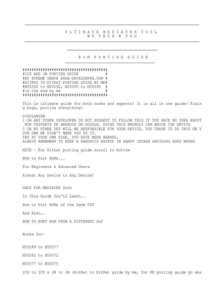 ROM Porting | Download Free PDF | Zip (File Format) | Computer File