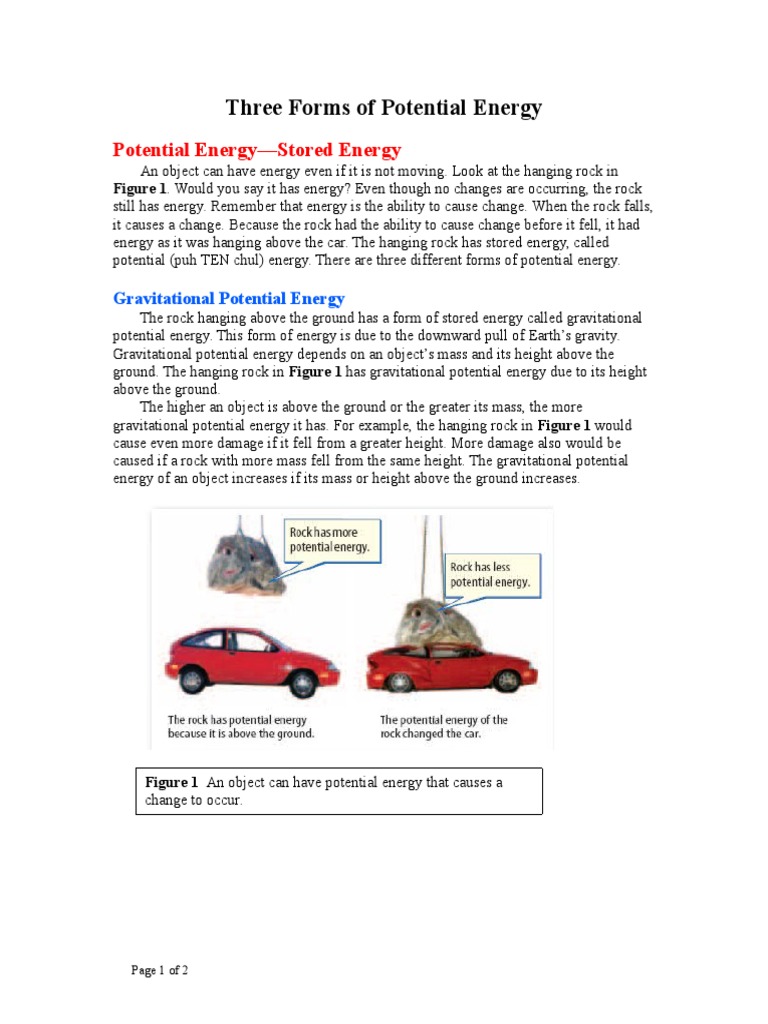 Forms of Potential Energy | PDF | Potential Energy | Gravity