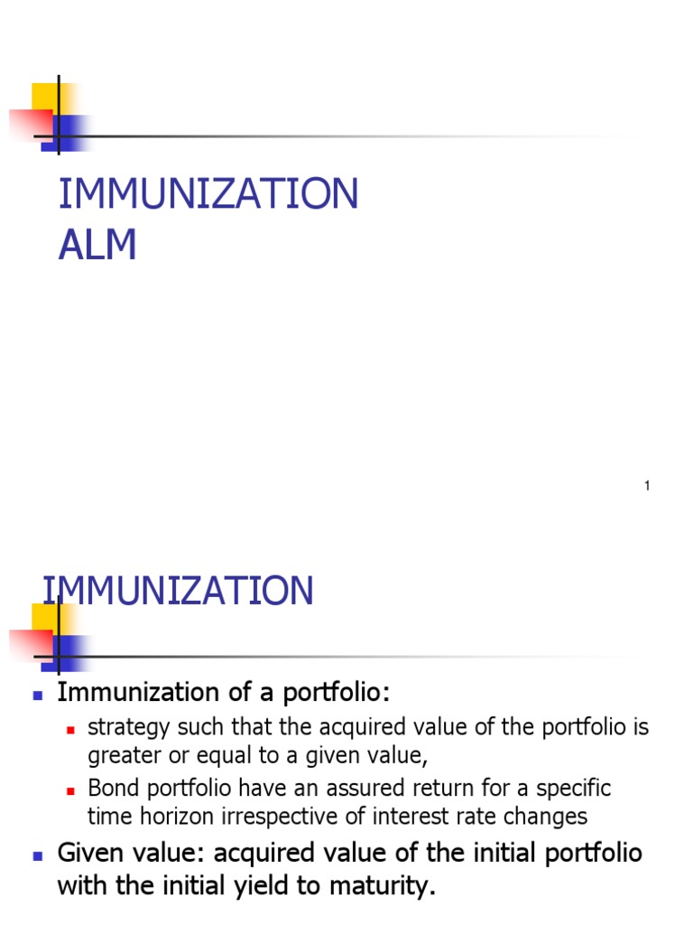 Lecture 5 - Bond Portfolio Management - IRRM - Immunization and ALM ...