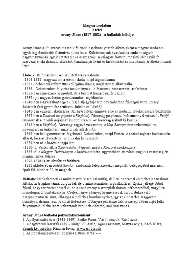 Arany János | PDF