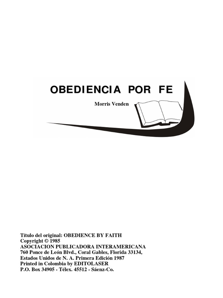 Morris Venden - Obediência Por | PDF | Fe | Pecado