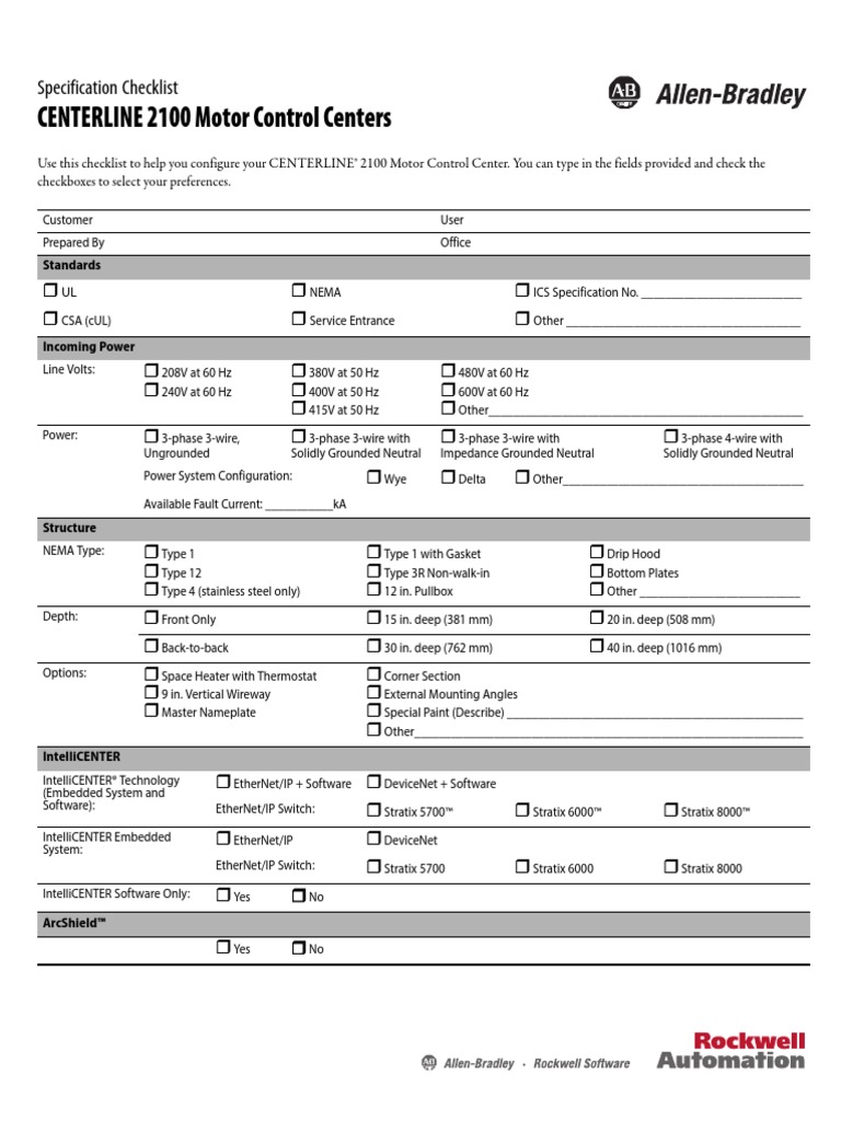 MCC Check List | PDF | Fuse (Electrical) | Relay