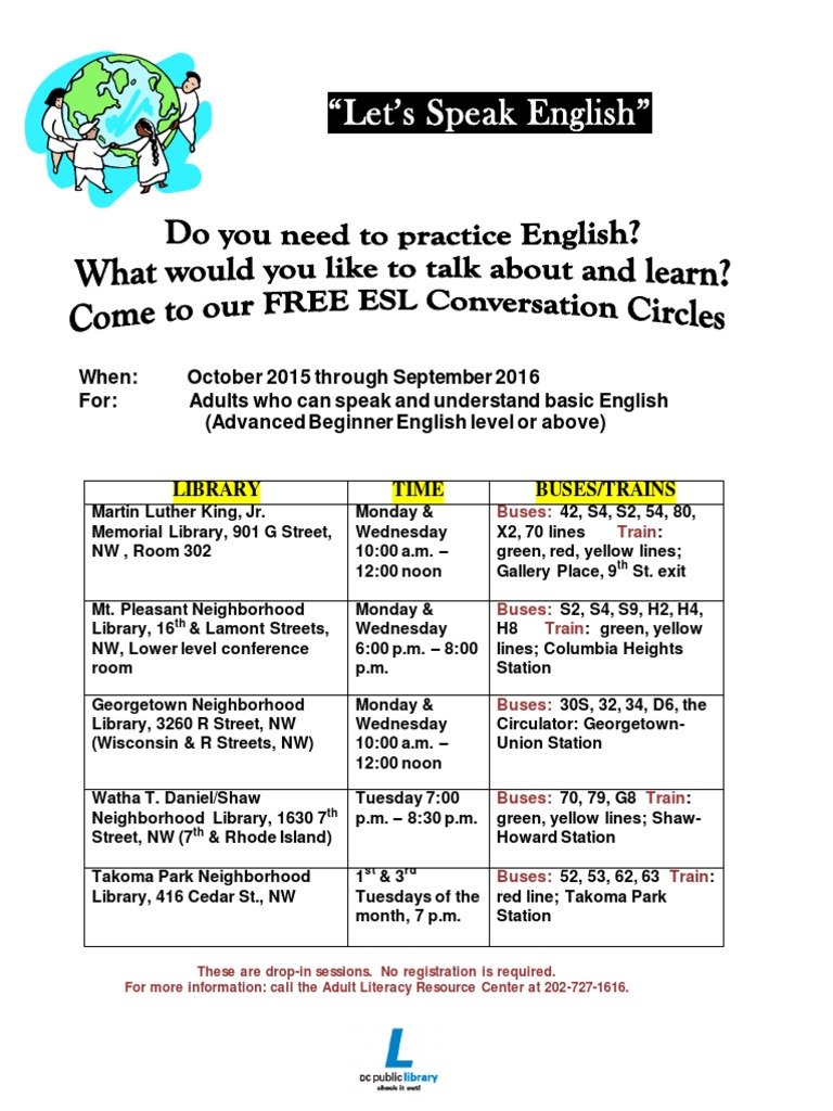 English Conversation Circles-FY16 | PDF