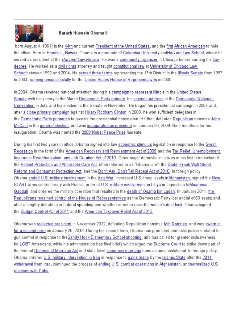 Barack Obama: From Community Organizer to First African American ...