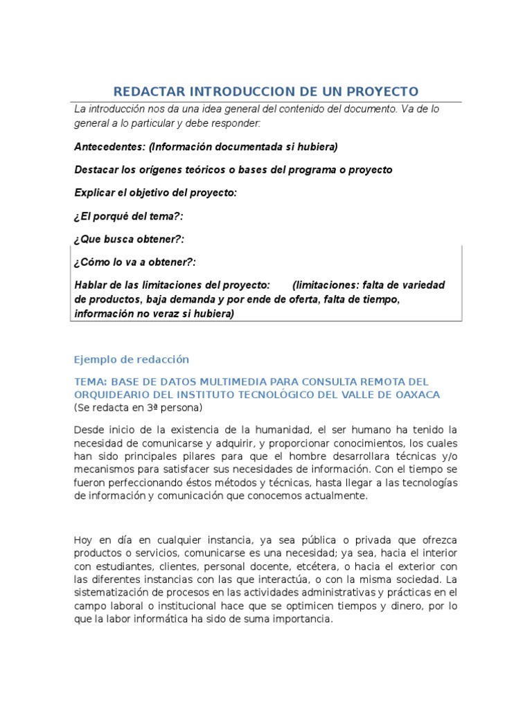 Ejemplos para Redactar Introducciones | PDF | Especies | Información