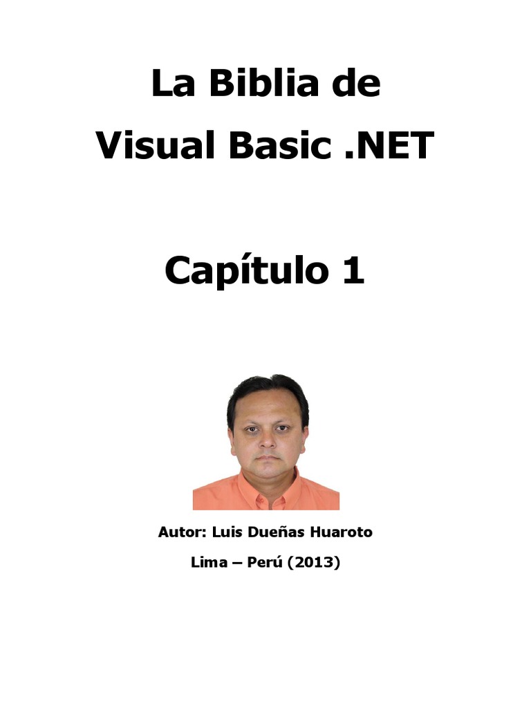 La Biblia de Visual Basic NET (Capitulo 1) | PDF