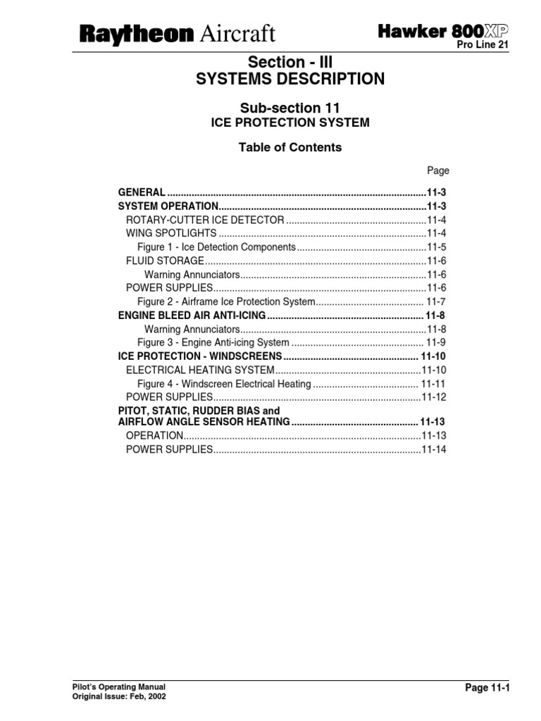 Hawker 00XPC-Ice Protection System | PDF | Switch | Manufactured Goods