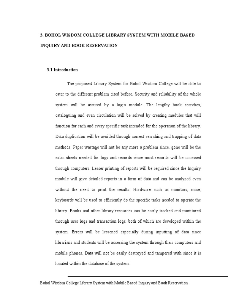 Bohol Wisdom College Library System | PDF | Databases | Computer Keyboard