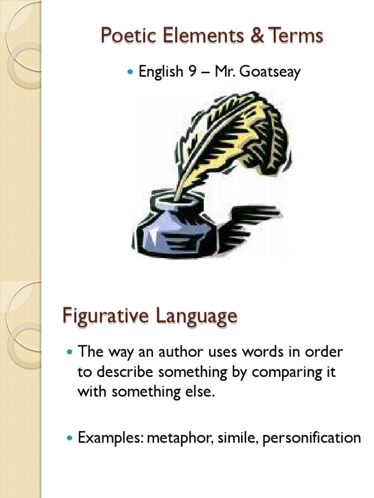 Poetic Elements and Figurative Language | PDF | Rhyme | Poetry