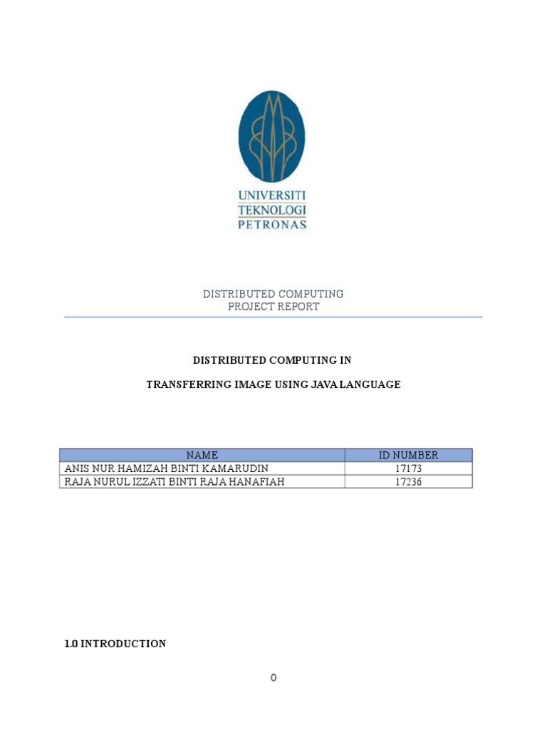 Distributed Computing Project Report | PDF | Client–Server Model ...