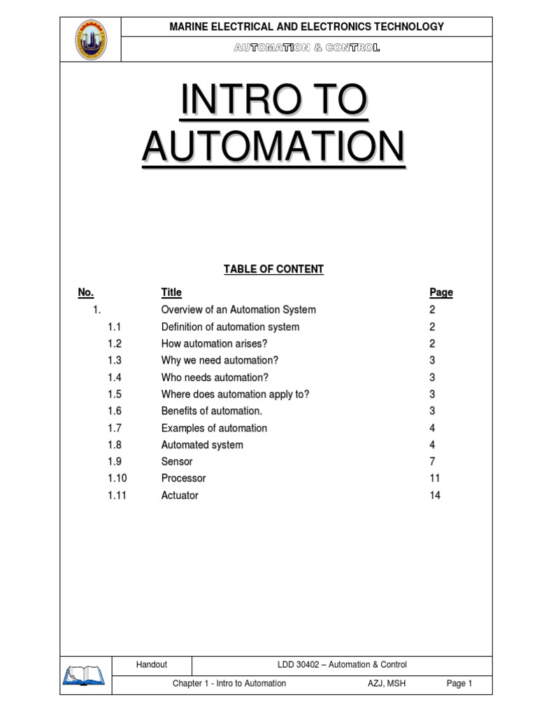 Marine Automation Systems Guide | PDF | Automation | Programmable Logic Controller