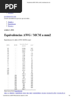 Equivalencia AWG a mm2: Tabla Completa | PDF