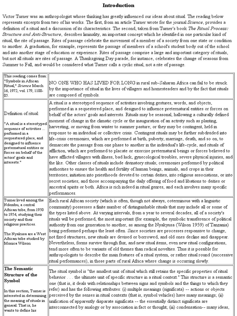 Turner Victor - On Ritual | PDF