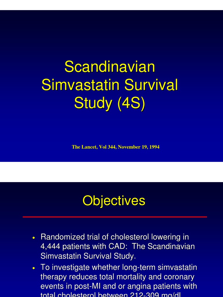 4S Study | PDF | Percutaneous Coronary Intervention | Coronary Artery ...