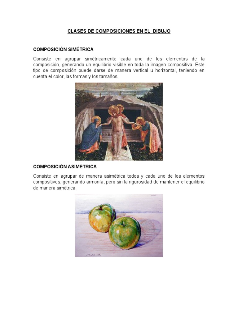 Clases de Composiciones en El Dibujo | PDF | Composición (artes ...