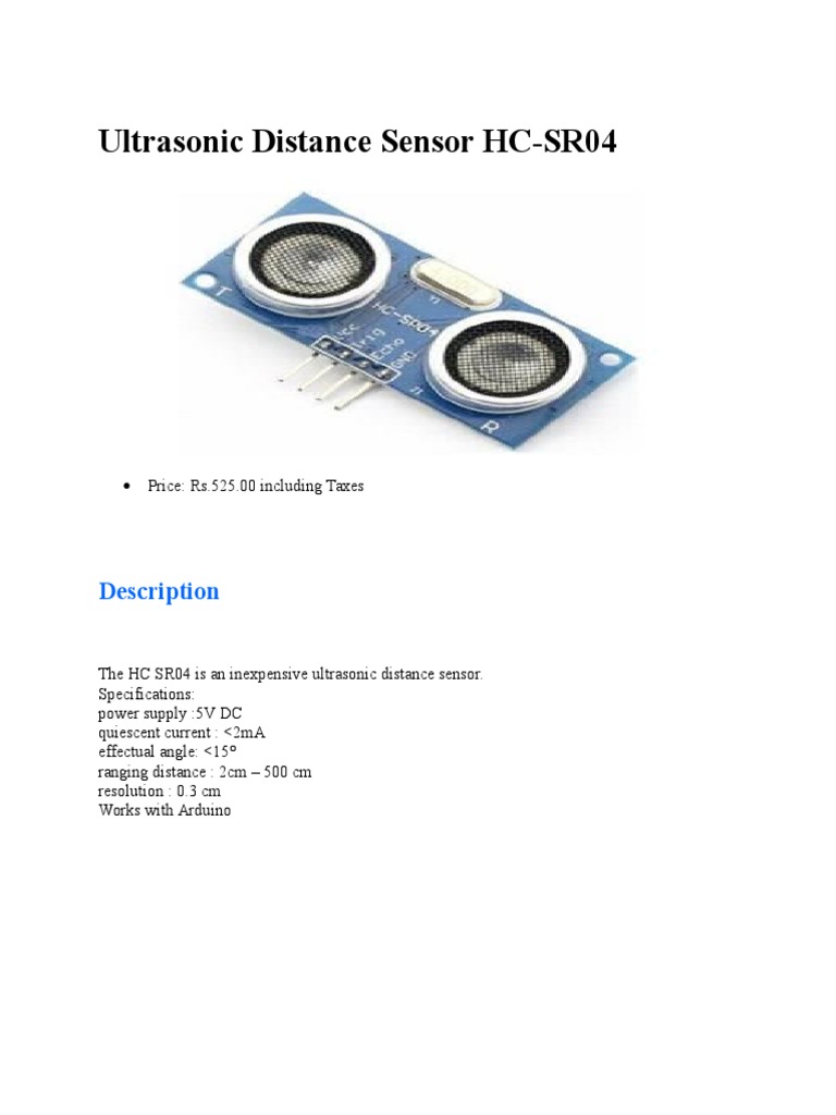 Arduino Ultrasonic Sensor Guide | PDF | Science & Mathematics | Computers