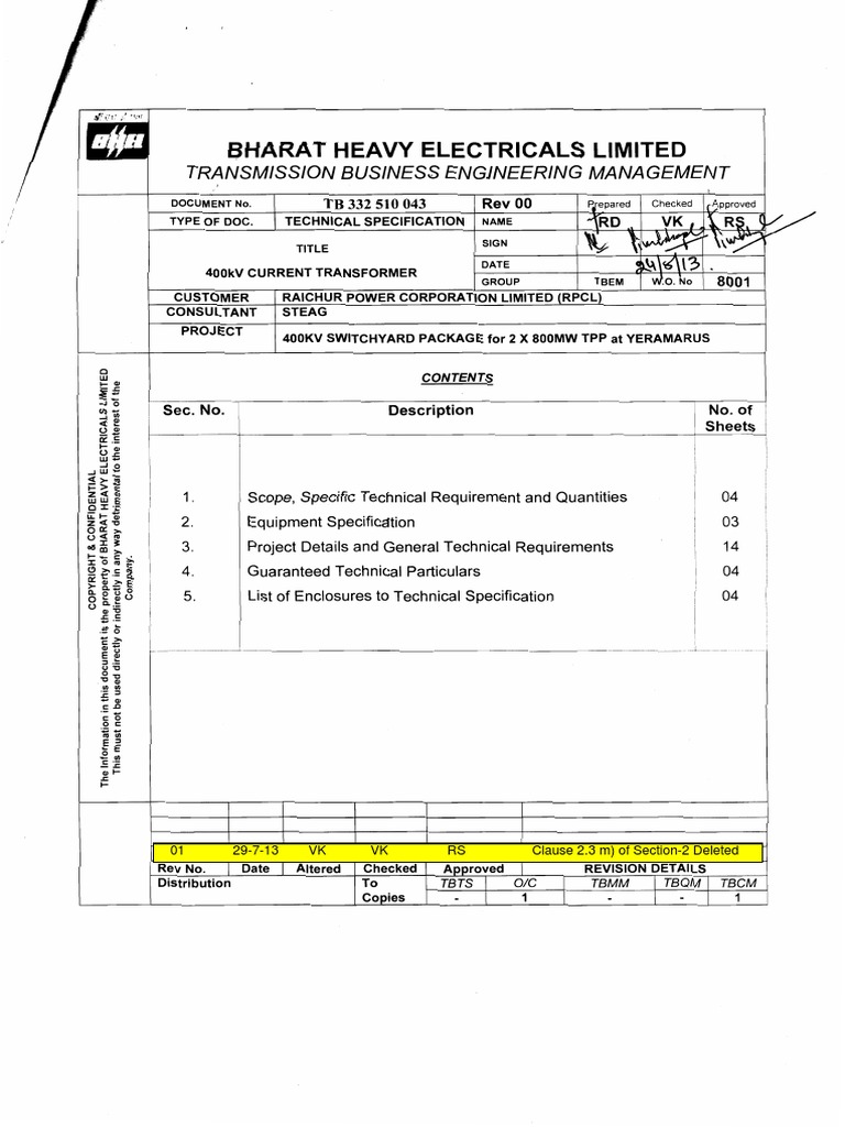 Bhel | PDF | Specification (Technical Standard) | Transformer