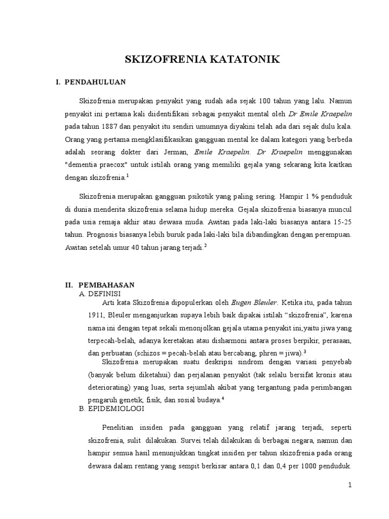 Skizofrenia Katatonik | PDF
