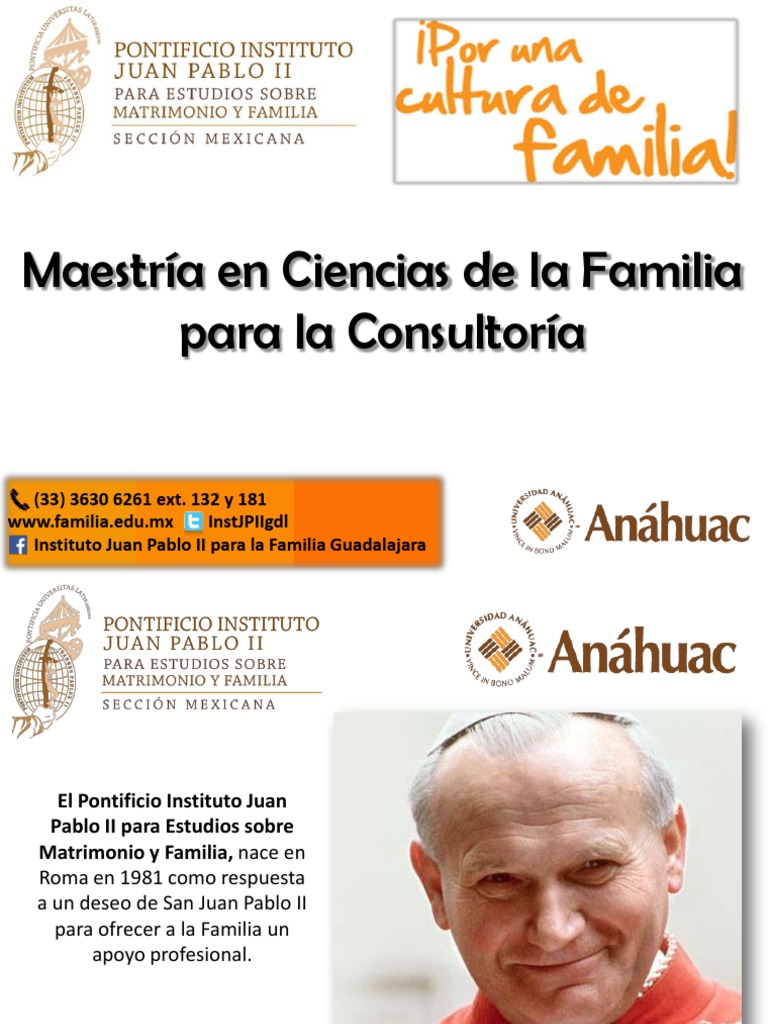 Maestría en Ciencias de La Familia para La Consultoría Presentación ...