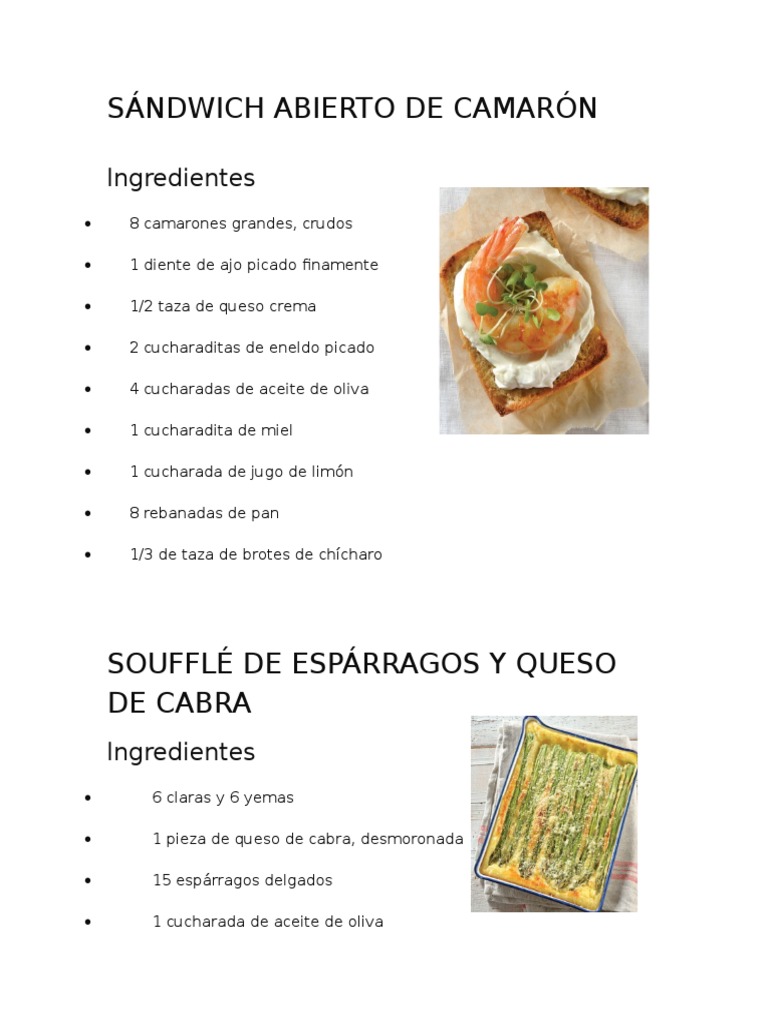 20 Recetas de Cocina | PDF | Cocina | Preparación de comida y bebida