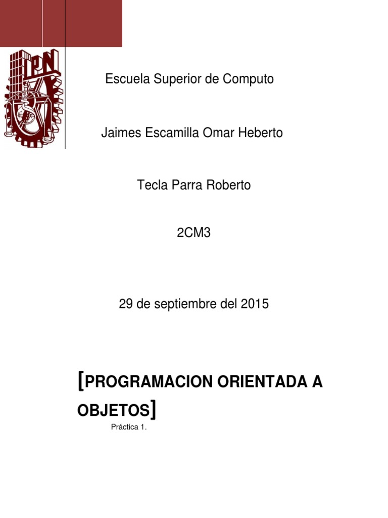 Práctica 1 2CM3 | Descargar gratis PDF | Java (lenguaje de programación ...