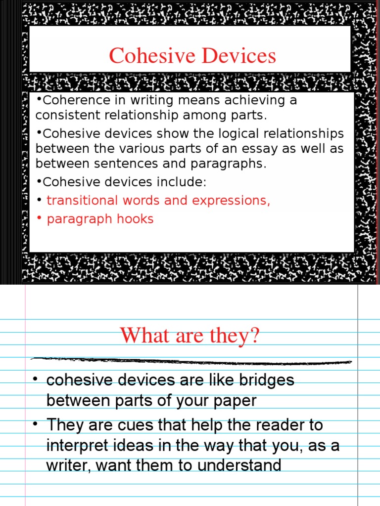 Essential Cohesive Devices | PDF | Sentence (Linguistics) | Paragraph