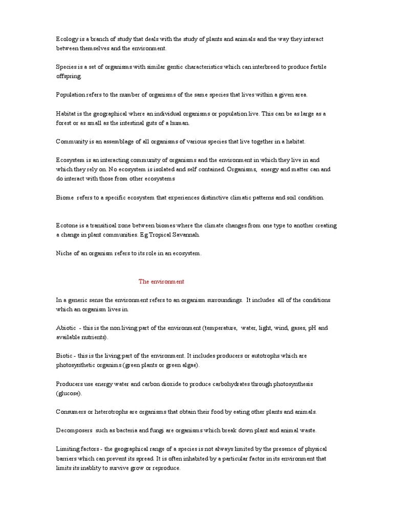 Understanding Ecosystem Limiting Factors | PDF | Ecosystem | Plants