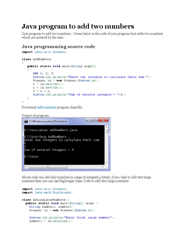 Java Program | PDF | Constructor (Object Oriented Programming ... Java Program | PDF | Constructor (Object Oriented Programming ...